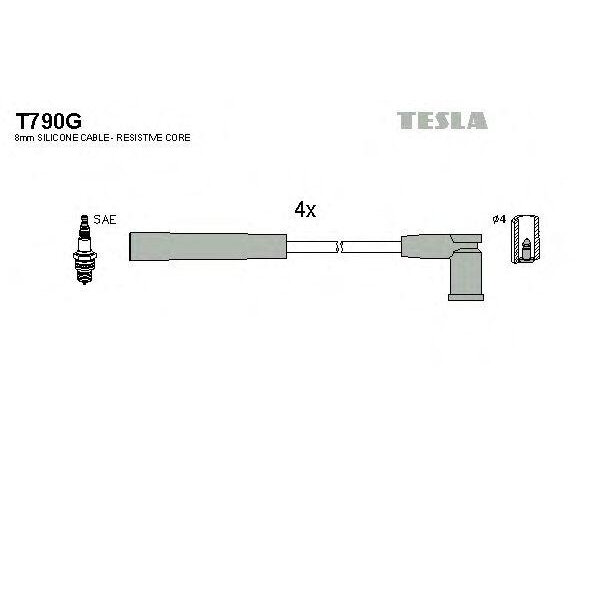 Комплект проводов зажигания, TESLA T790G (1 шт.)