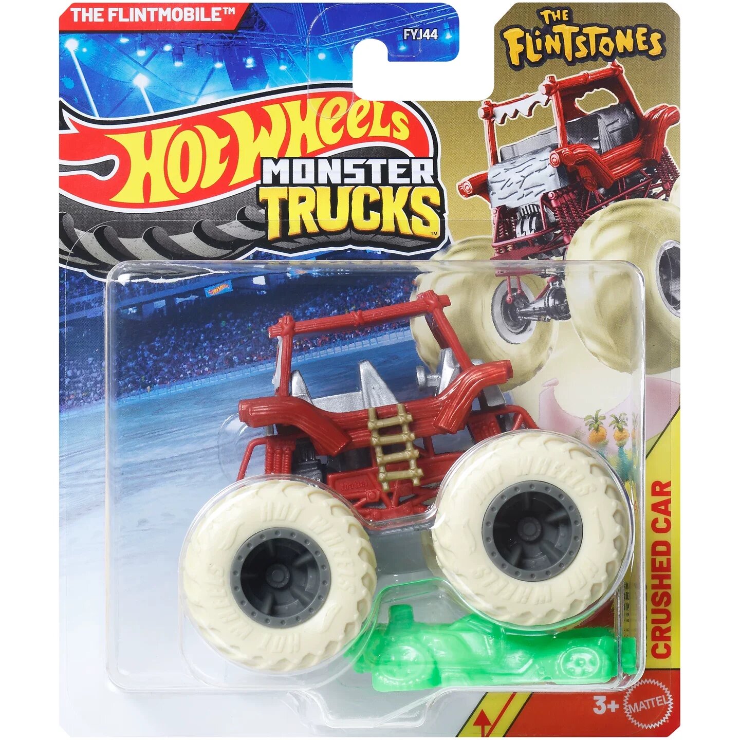Hot Wheels Монстр Траки The Flintmobile, белый