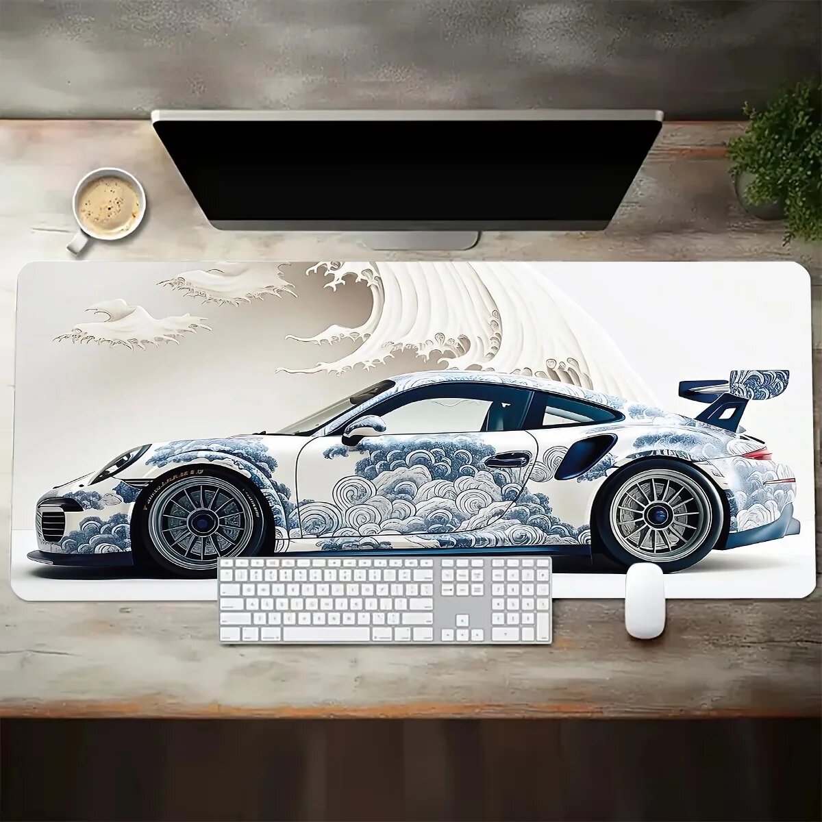 Коврик для мыши XGZ белый спортивный 500x1000x3MM, Car 1