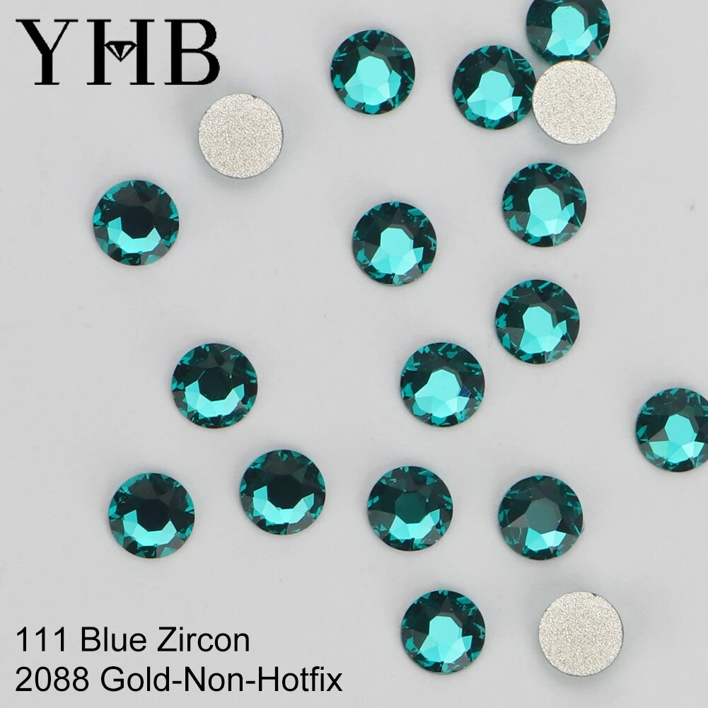 Стразы YHB Blue Zircon 111, SS16, 16cut