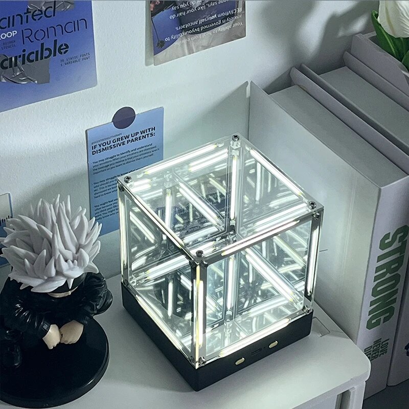 4D LED Гиперкуб Ночник Аквариумный white light