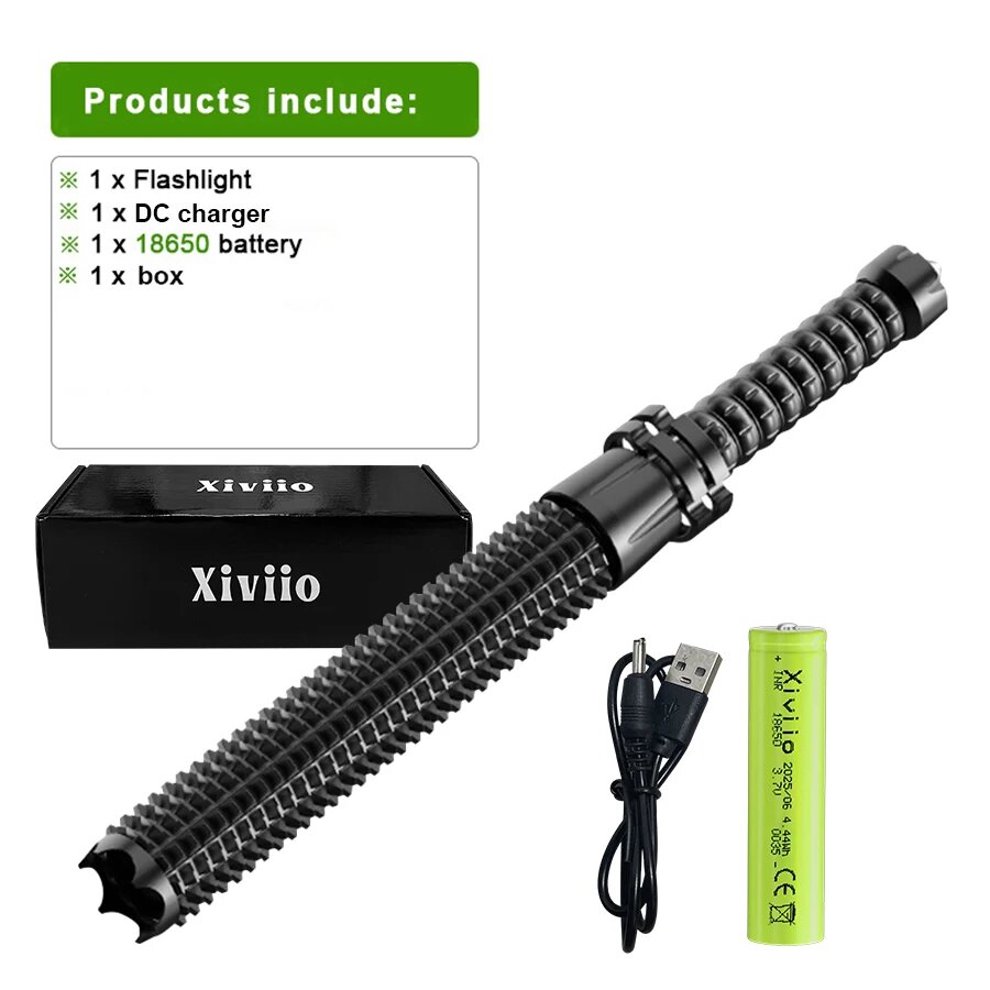 Тактический фонарь XHP70, 18650 battery-box