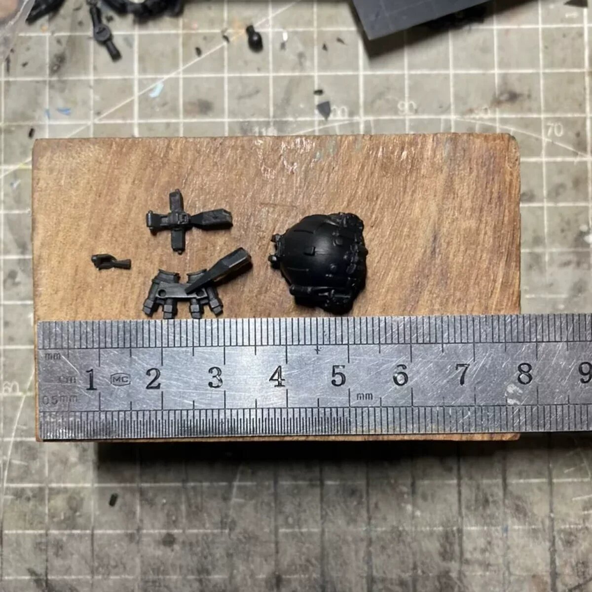 Фигурка солдата Ba Ye Studio Delta Weilong 1/18 Черный, Unpainted helmet