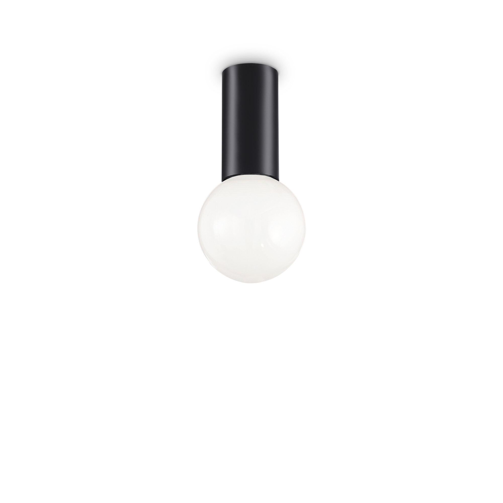 Светильник потолочный накладной ideal lux Petit PL1 H10см 8Вт 950Лм 3000К IP20 E27 230В Черный матовый Металл 232980.