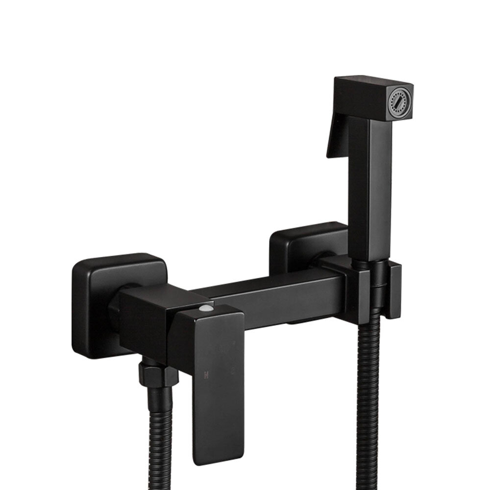 Гигиенический душ со смесителем FRAP F7504-6, черный