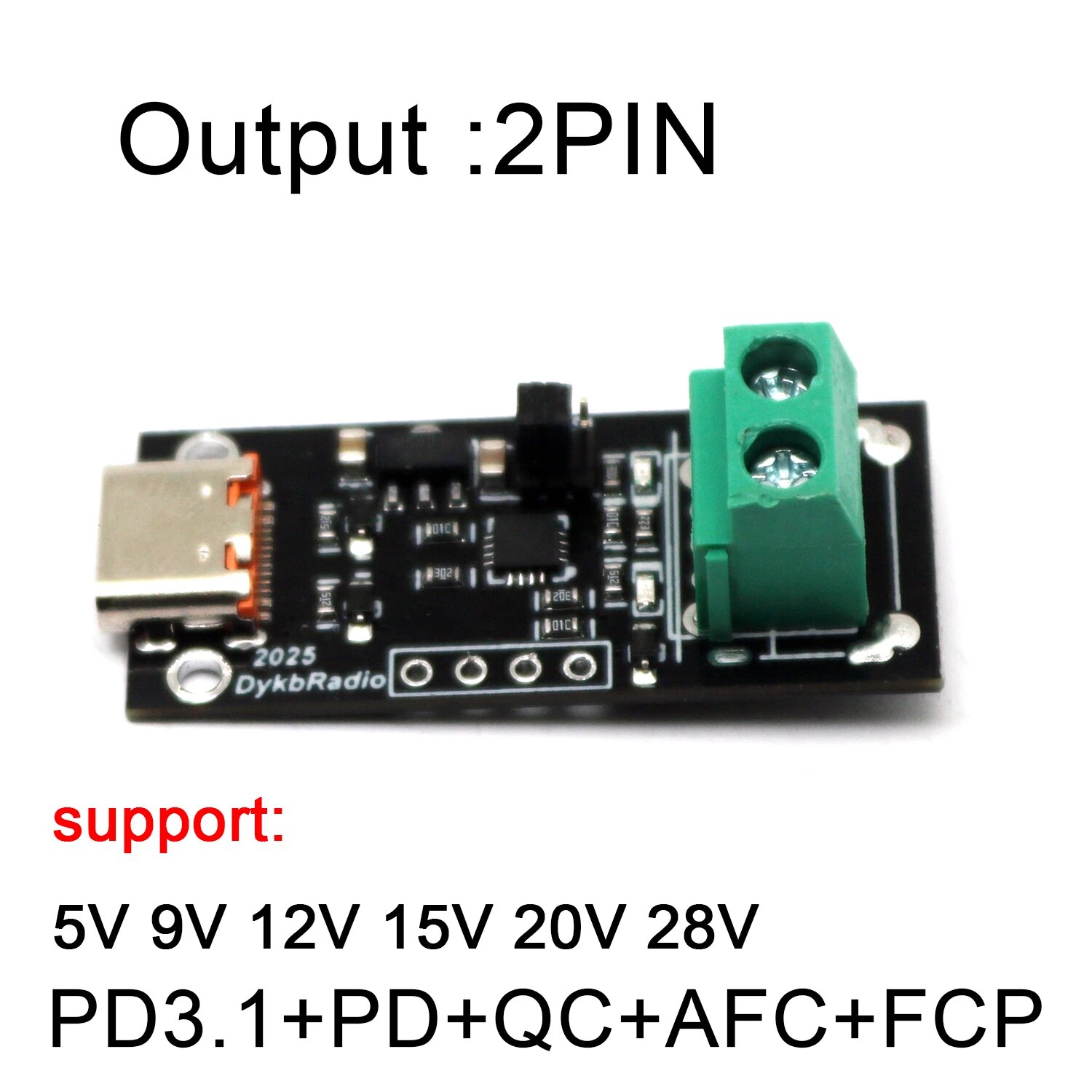 Быстрое зарядное устройство Dykbcells PD3.1 140W 28V Type-C Output 2Pin