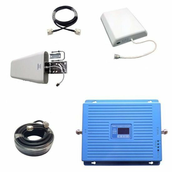 Усилитель сигнала сотовой связи 2G, 3G, 4G - комплект Telestone AX900/1800/2100/2600 Гц.