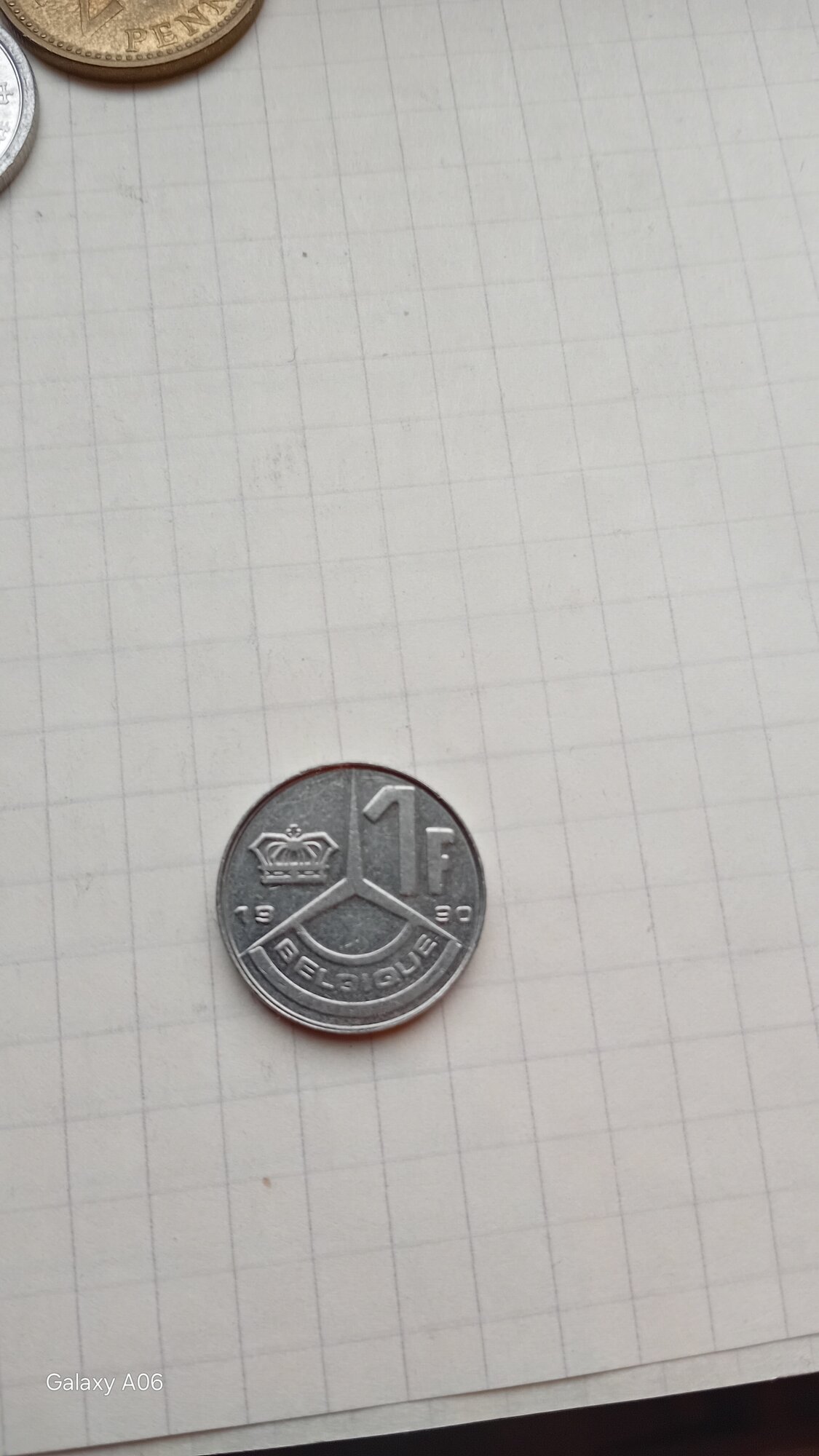 Бельгия, 1 франк, 1990. Король Бодуэн I , Надпись на французском - 'BELGIQUE'