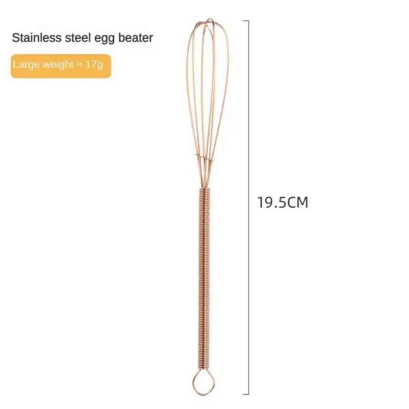 MOONBIFFY Ручной венчик для яиц из нержавеющей стали Rose 19.5cm