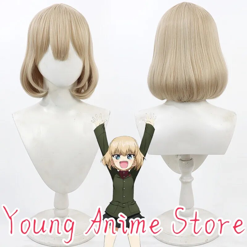 Парик Катюша из аниме Girls und Panzer + шапочка