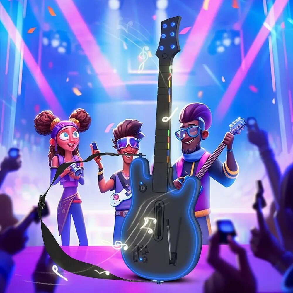 Беспроводной гитарный контроллер для PS4, PS3 и ПК с поддержкой Rock Band 4 и Fortnite Festival