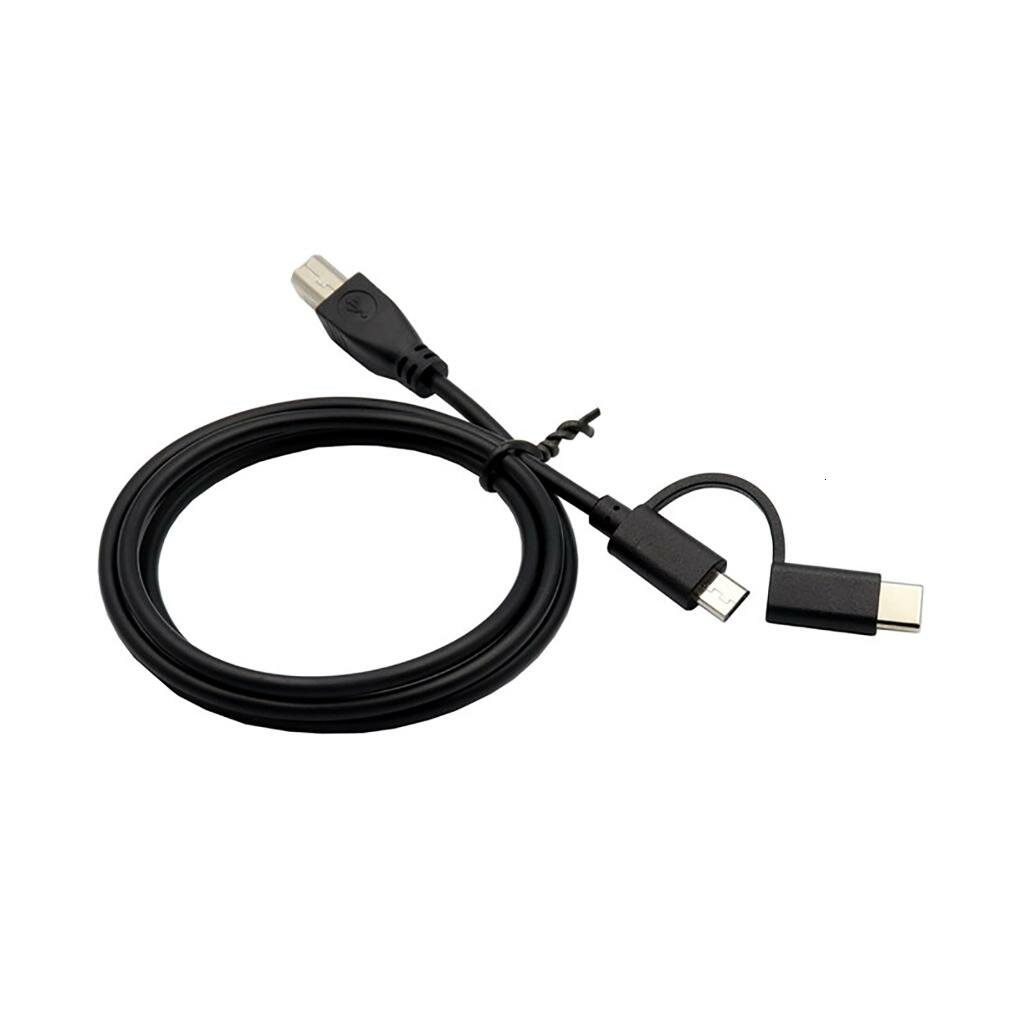 Кабель-конвертер Micro USB / Type-C — USB Type-B, 1m — фото 1