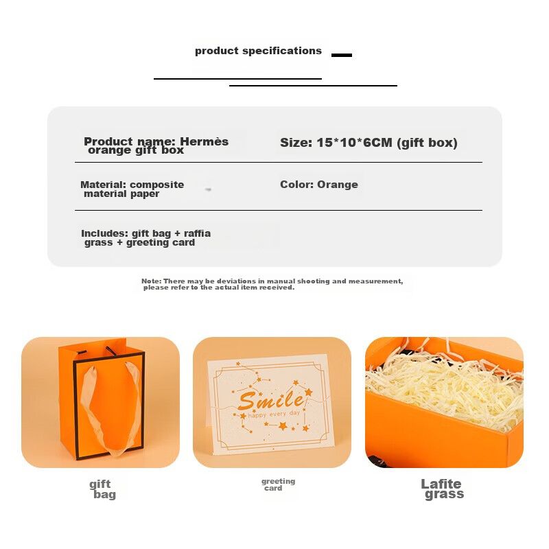 TaTanice Gift Box, Empty Box, Women's Day Gift, Practical Birthday Gift Box, for Mom, Girlfriend, Employee, Orange