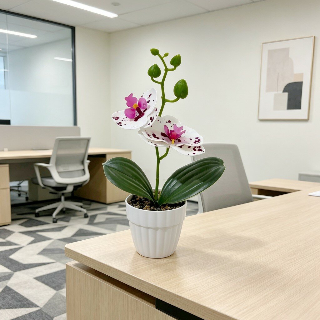 Butterfly orchid greenery with realistic feel for home decoration and event arrangements whitepolka