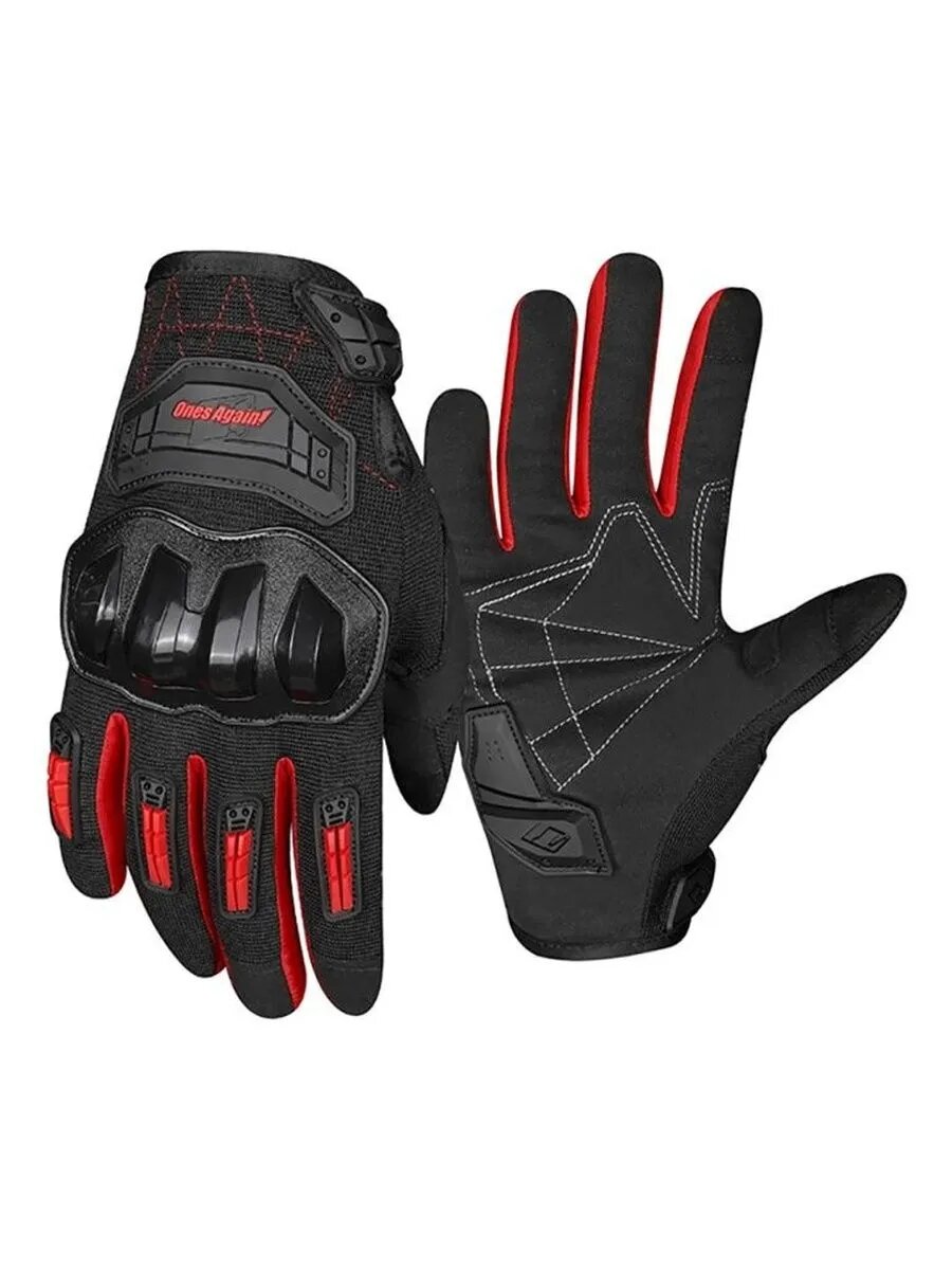 Мотоперчатки текст Ones Again Peak 1.0, black-red XXL
