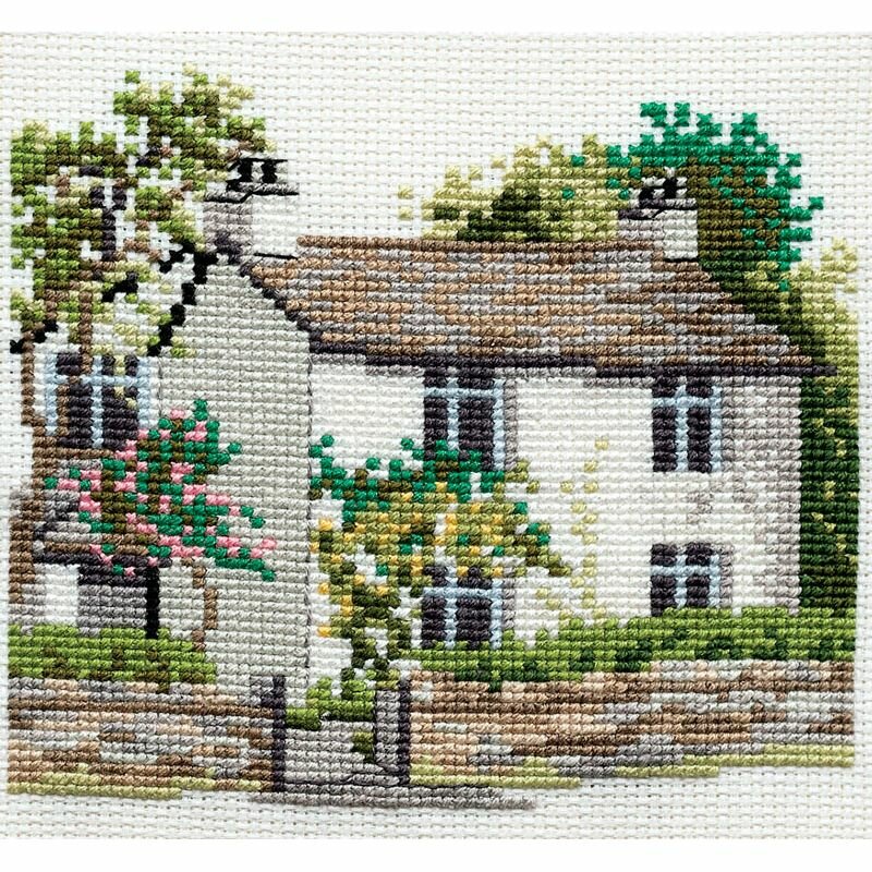 Набор для вышивания DERWENTWATER DESIGNS "Dove Cottage", канва, мулине
