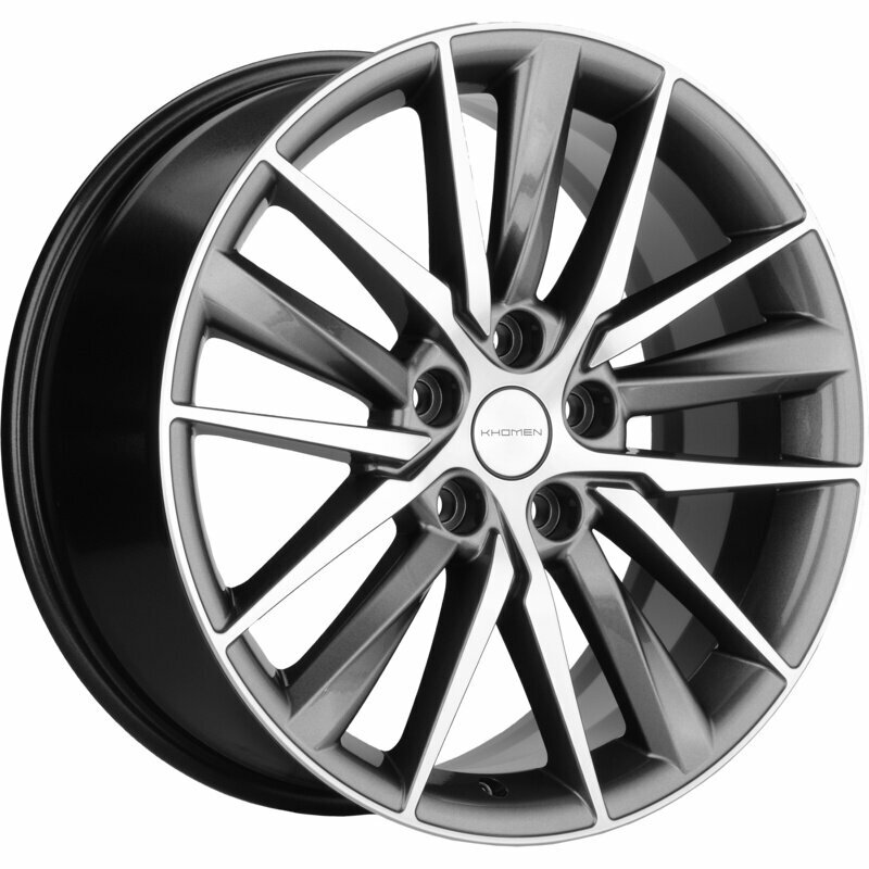 Литой колесный диск Khomen Wheels KHW1807 (Geely Atlas/Atlas Pro/Lifan Myway) 8x18/5x114,3 ET45 D60,1 Gray-FP