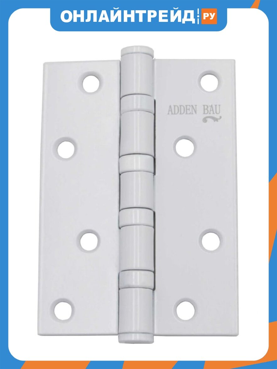 Петля универсальная Adden Bau с четырьмя подшипниками . 100X70X2.5 4BB WHITE (цвет белый)