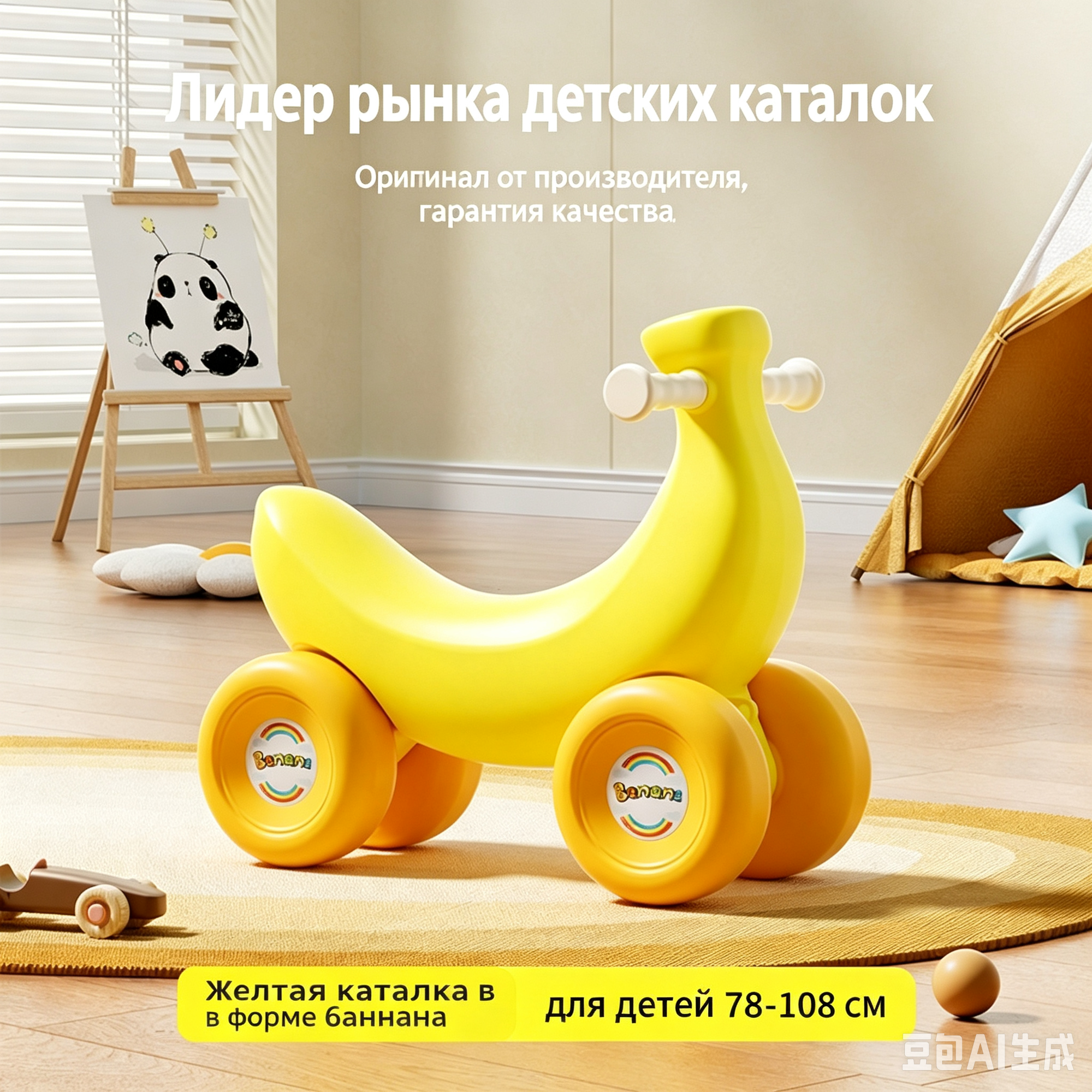 Двойная качалка-лошадка и каталка для детей, деревянная качающаяся лошадь, подарок на первый день рождения малыша