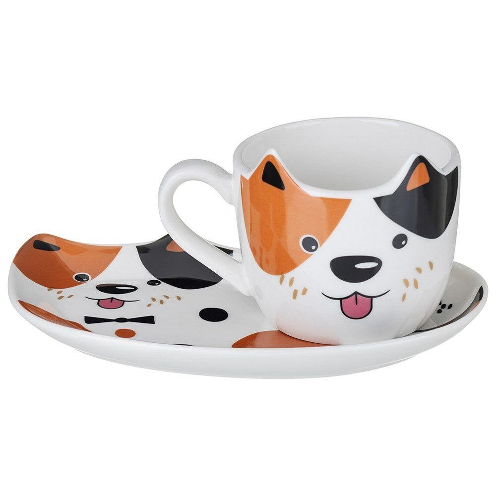 Набор для завтрака lefard "Dog", 2 пр: кружка 190 мл , тарелка 18*12 см