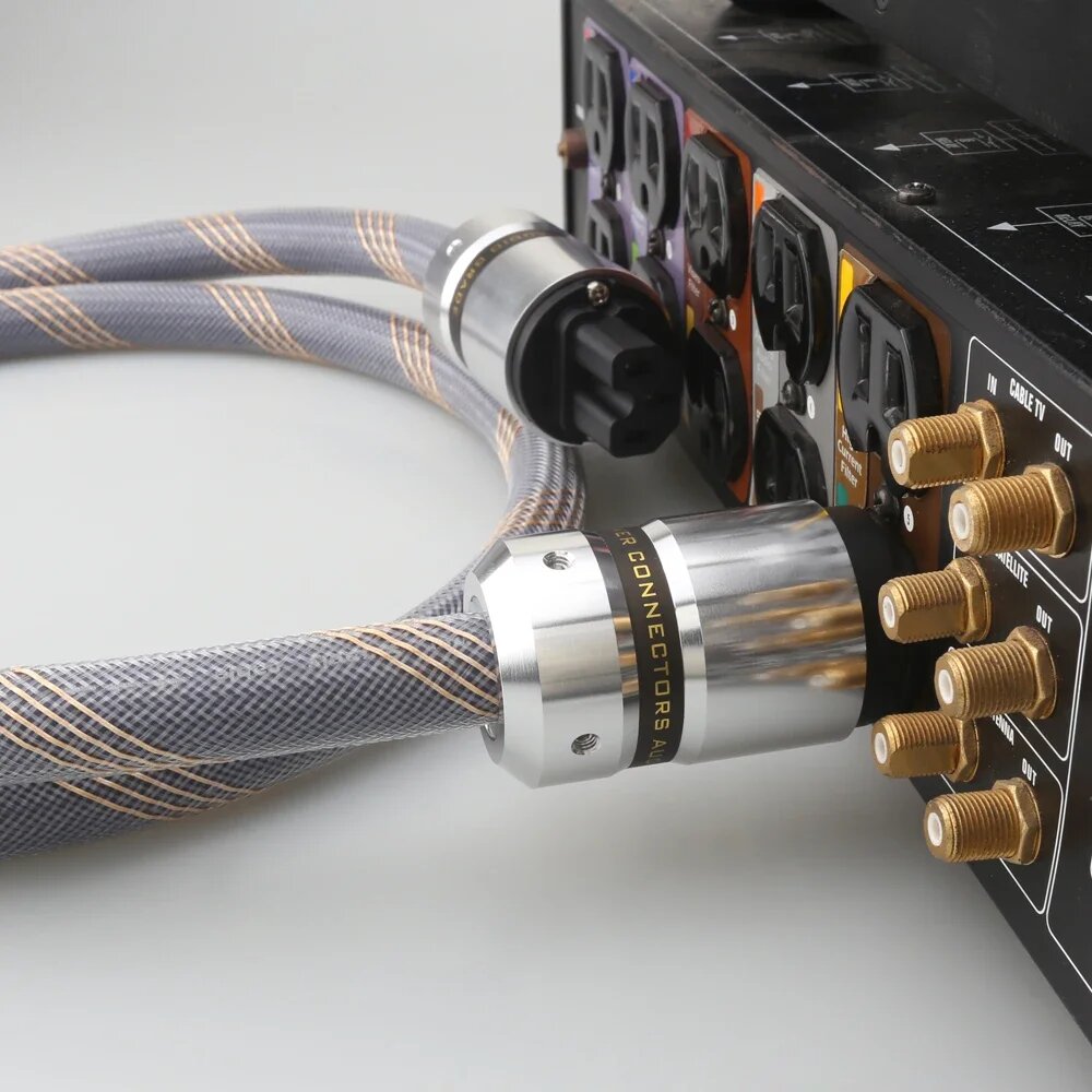 Кабель питания P101 HIFI 12AWG для аудиофилов, с родиевым покрытием, вилки US/EU, EU VERSION, 2.0M