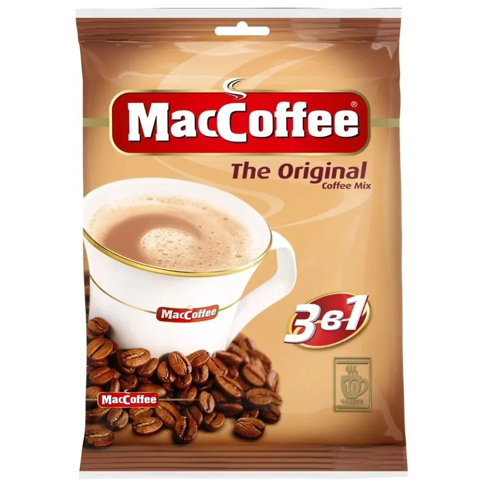 Кофейный напиток MacCoffee Оригинал, 3 в 1, 10 шт