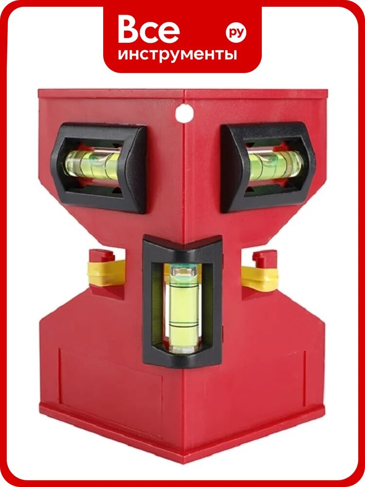 Уровень WORKPRO WP262029, угловой, магнитный, ударопрочный, 3 колбы, 125x75 мм