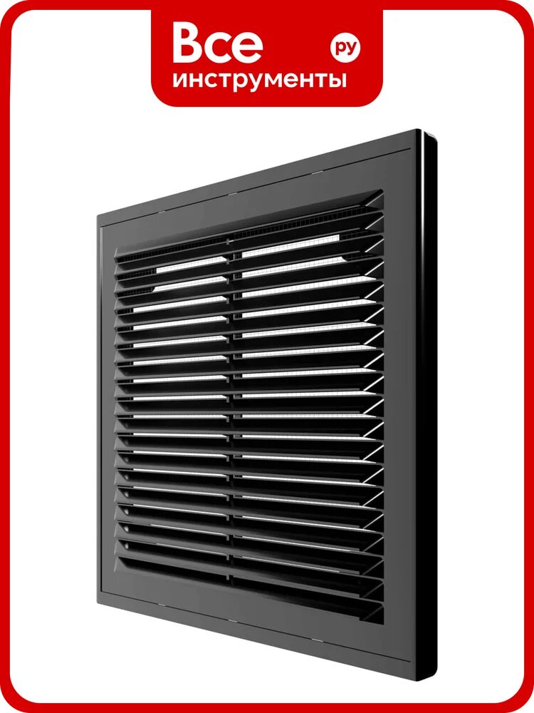 Решетка вентиляционная Р сетка разъемная 209x209 мм, пластик Black ERA 2121Р Black