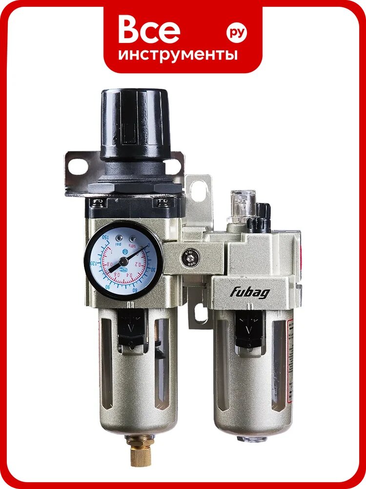 Блок, FRL, подготовки воздуха FRL 1700 1/4" FUBAG 190140, подготовки сжатого воздуха