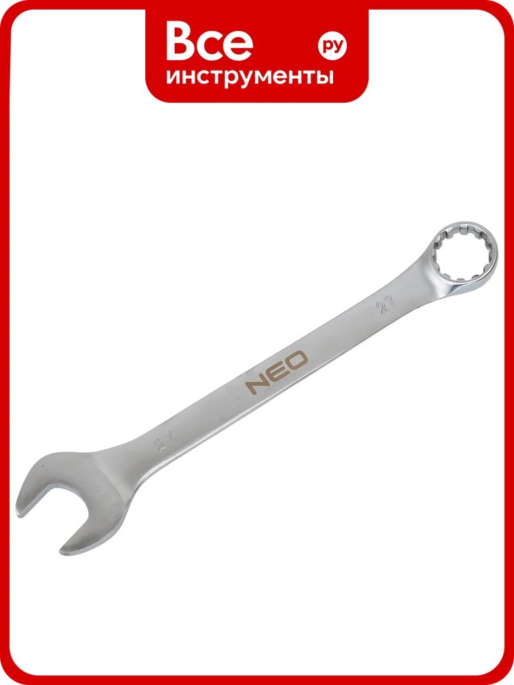Ключ комбинированный NEO TOOLS 27x310 мм, CrV, DIN3113 09-671