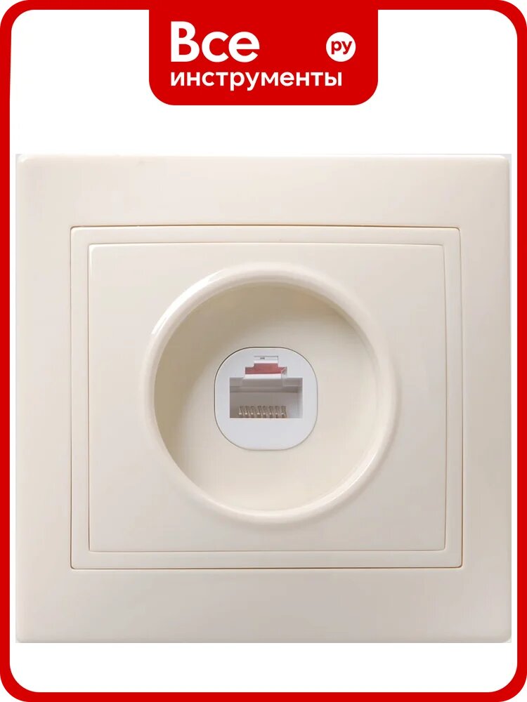 Розетка GENERICA кварта 1местн. комп. Кремовый EKK10-K33-DM