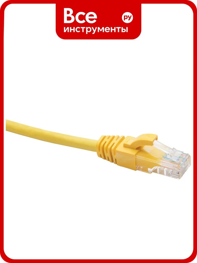 Коммутационный шнур DATAREX u/utp, категория 5e, lszh, нга-hf, 3,0 м, желтый DR-181411
