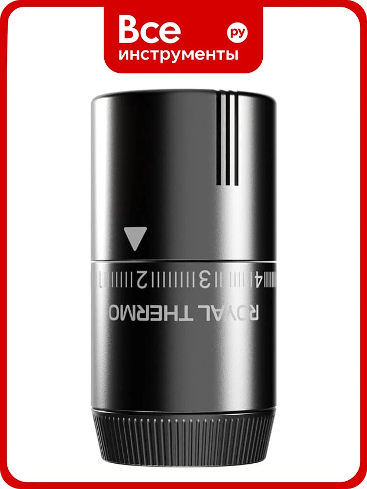 Термоголовка жидкостная Royal Thermo Design М30х1,5 (графит) НС-1706269, пластиковый корпус, повышенное рабочее давление