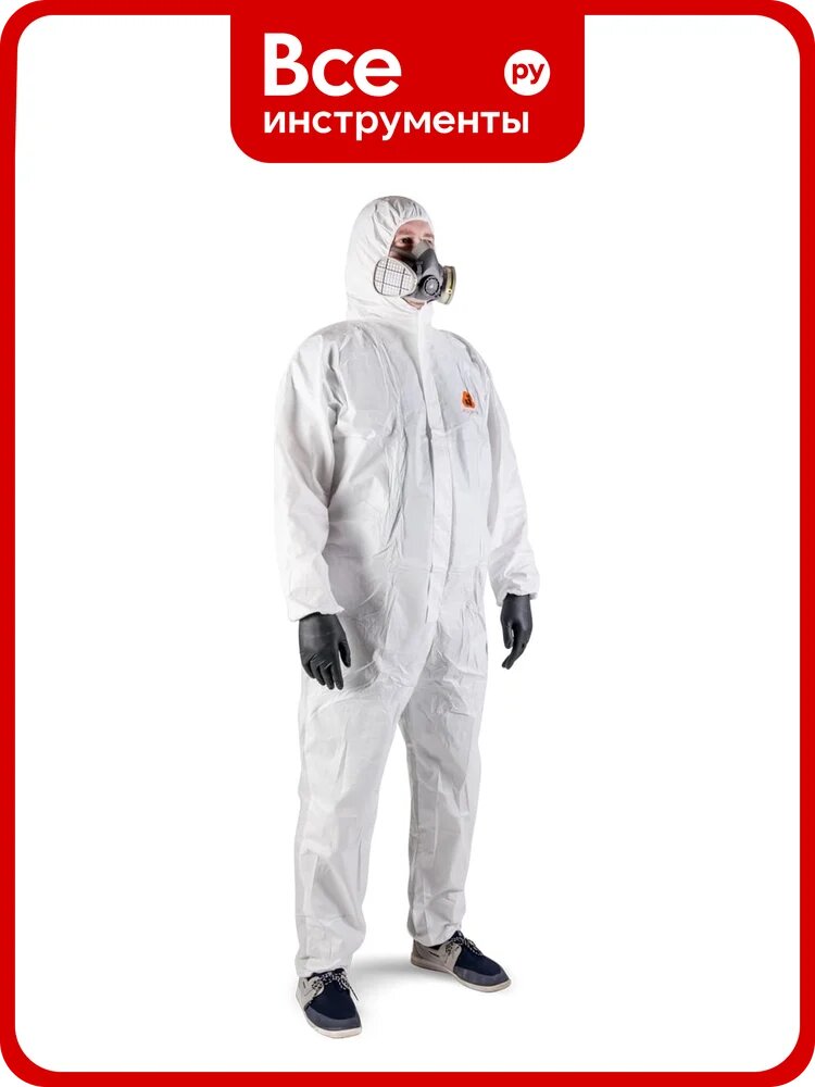 Комбинезон химзащиты Jeta Safety из нетканого материала MP, плотн.65 г/м², размер 4XL/58-60, JPC-60-4XL