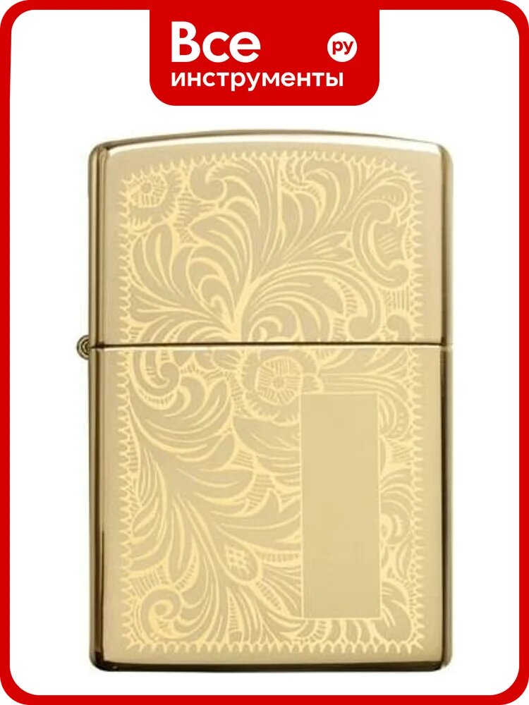 Зажигалка Zippo Орнамент, латунь, ветроустойчивая, для сигарет, золото