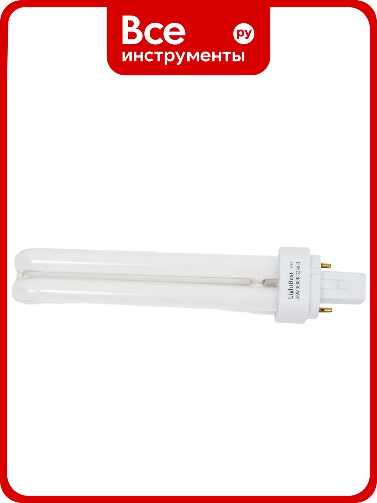 Лампа люминесцентная LightBest lbl d 71011 26w 3000k g24d-3 701071011