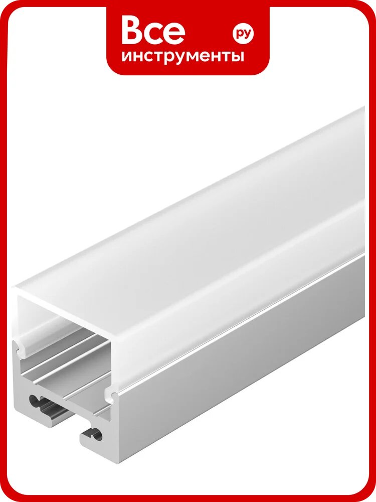 Профиль с экраном Arlight SL-LINE-2011M-2500 ANOD+OPAL SQUARE 0 25870 025870
