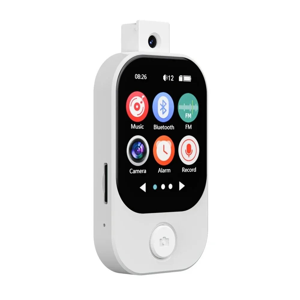 MP3-плеер kebidumei 2 дюйма Bluetooth 5.4 Белый, White