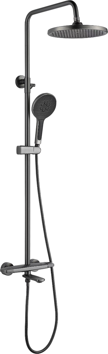 Душевая стойка Rose R3936T оружейная сталь