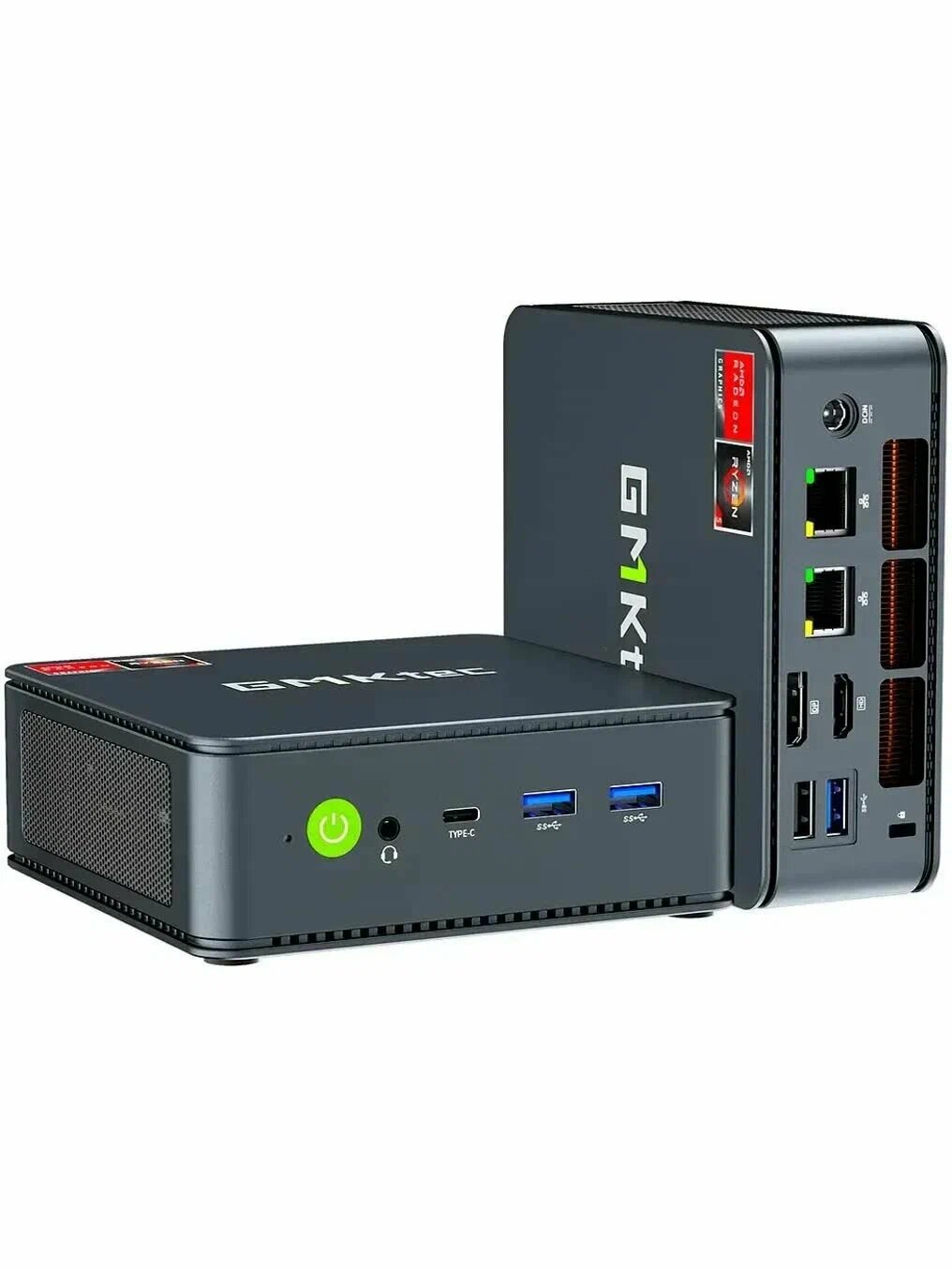 Мини-ПК GMKtec "NucBox" M6, ОЗУ 32GB, SSD 512GB, AMD Ryzen 5, 6600H — фото 1