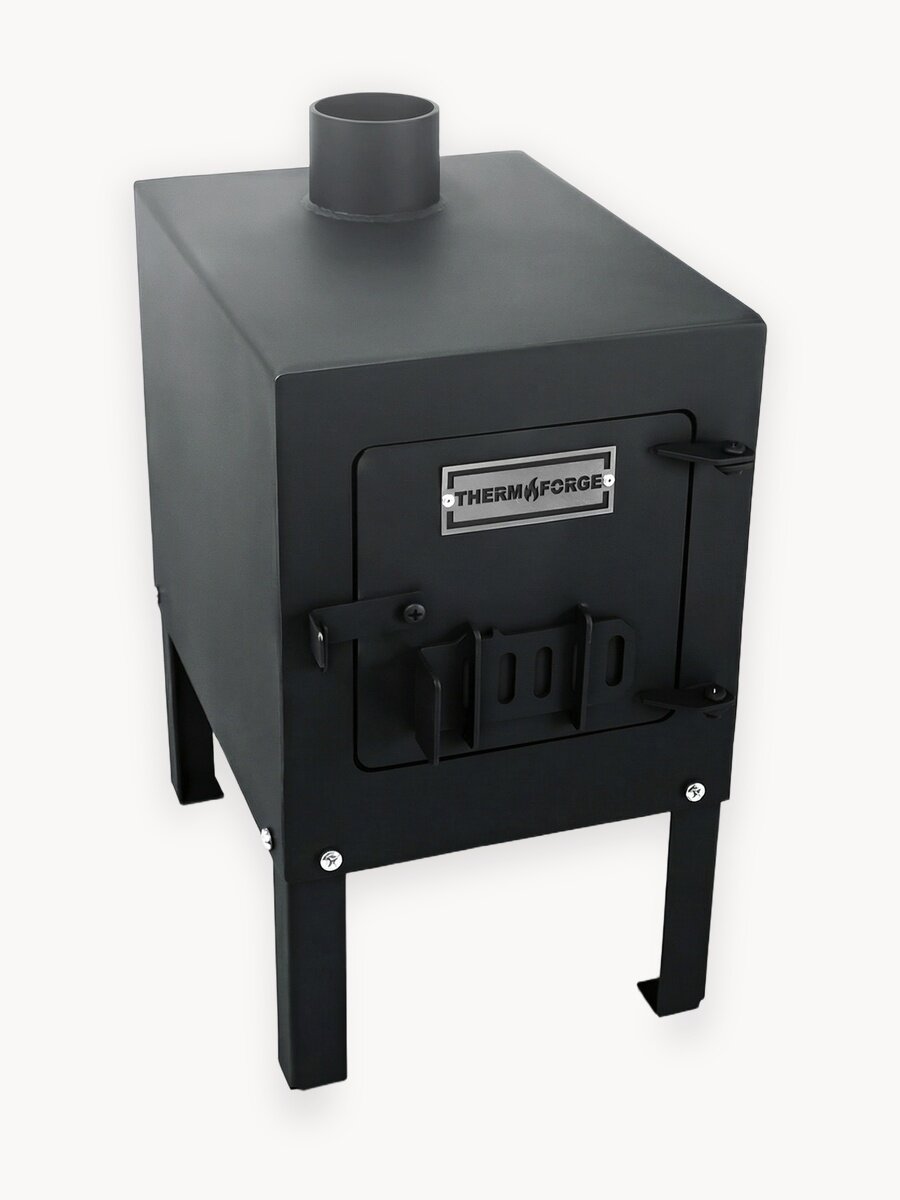 Печь буржуйка отопительная со съемными ножками сталь 3 мм с поддувалом разборная, печь для палатки