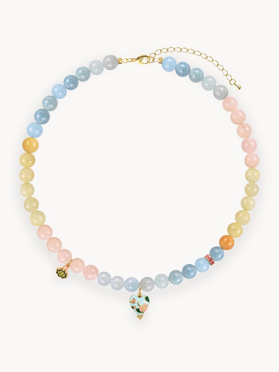 Колье, эмаль, берилл