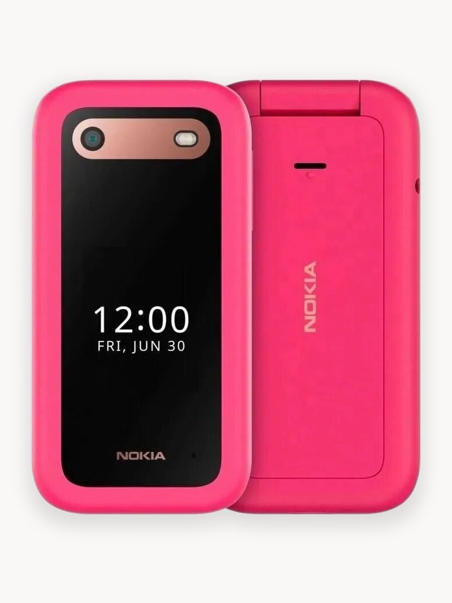 Кнопочный телефон Nokia 2660, 2 SIM, раскладушка, розовый (TA-1469)