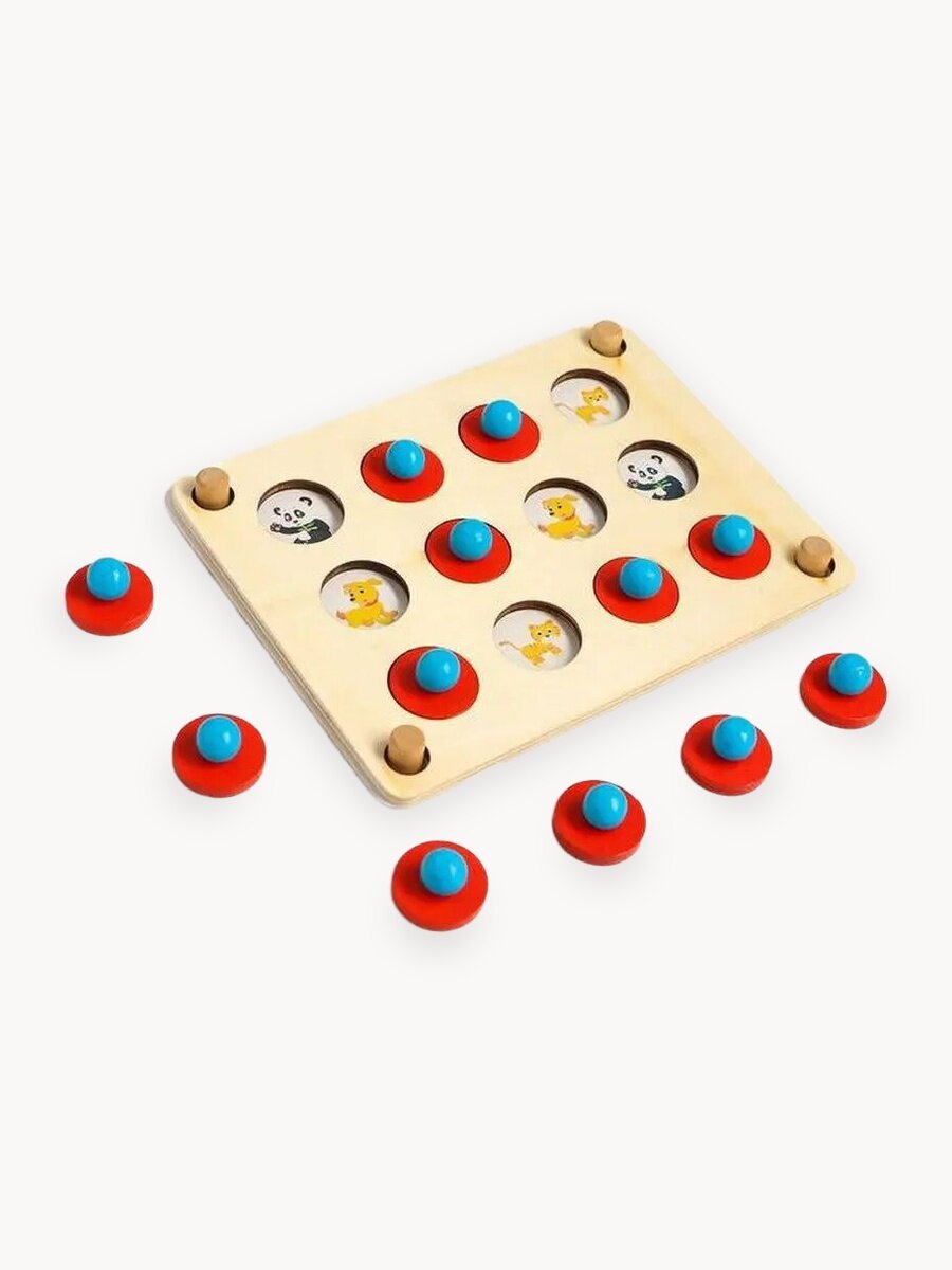 Настольная игра ЛАС играс "Мемори" развивающая, детская, 12 плашек, 5 карточек