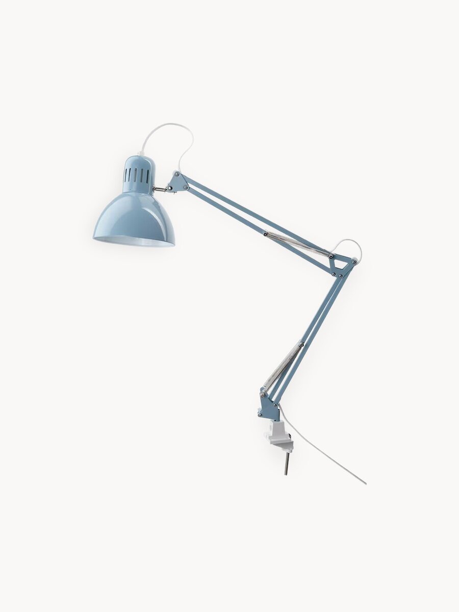 Лампа офисная IKEA TERTIAL, E27, 13 Вт. Настольная лампа икеа терциал. Цвет-голубой.