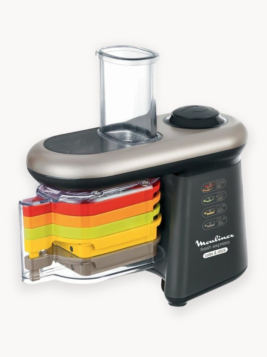 Мультирезка овощерезка электрическая Moulinex Fresh Express Cube & Stick DJ905832, 280 Вт