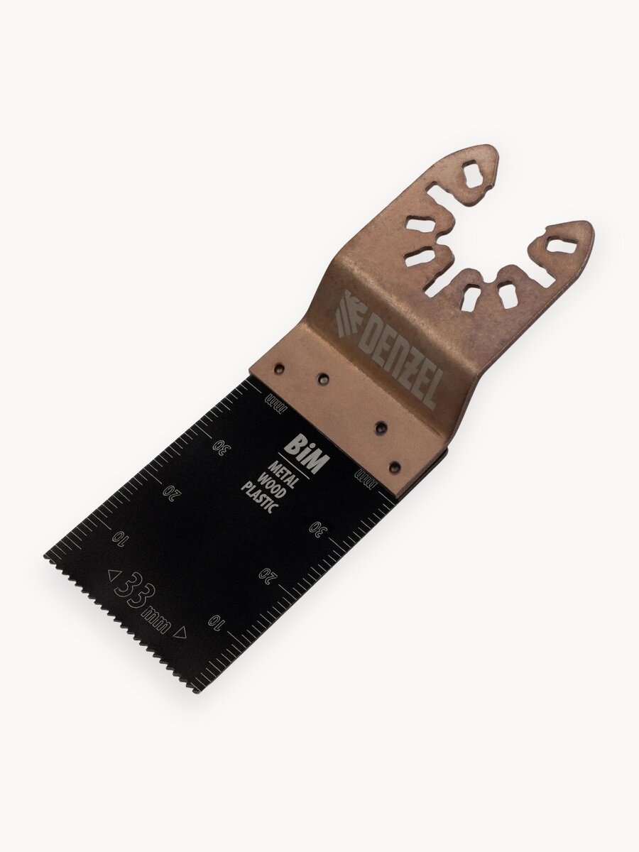 Насадка для МФИ Denzel режущая пазовая прямая BiM, по металлу и дереву, 33 x 1, 4 мм, мелкий зуб 782305