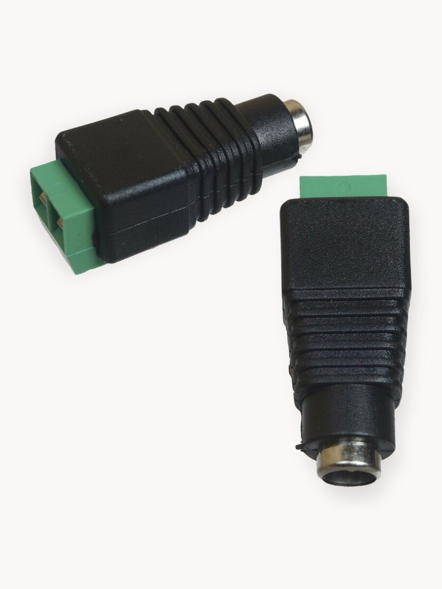 Разъем питания гнездо мама 2.1х5.5 с клеммной колодкой - 2 штуки