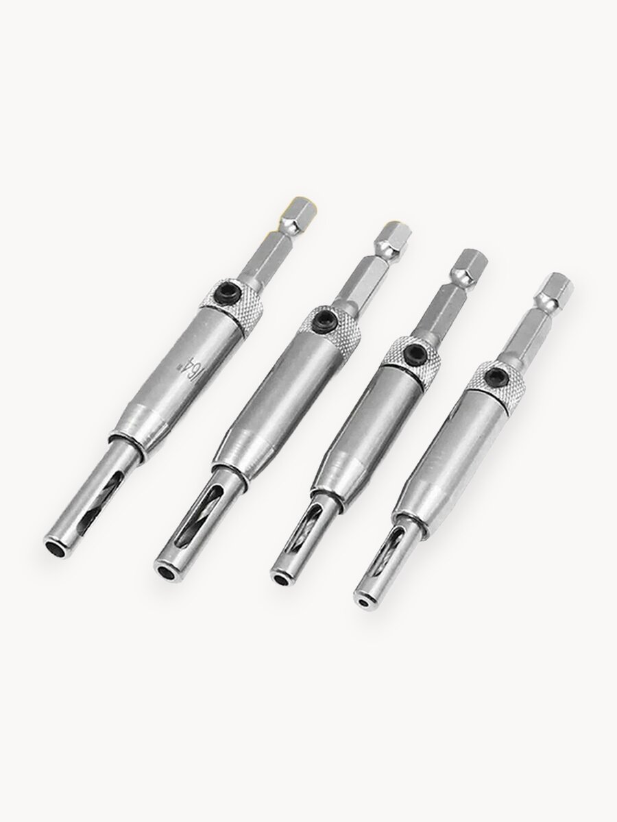 Самоцентрирующееся сверло по дереву, набор из 4 сверл для дверных и оконных петель