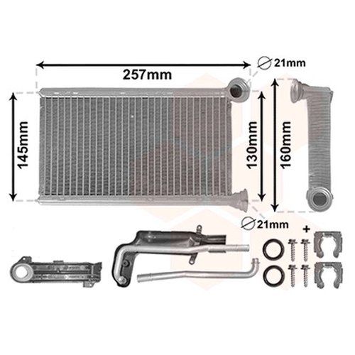 Радиатор печки Valeo 811405 для Citroen C1 II; Peugeot 108; Toyota Aygo